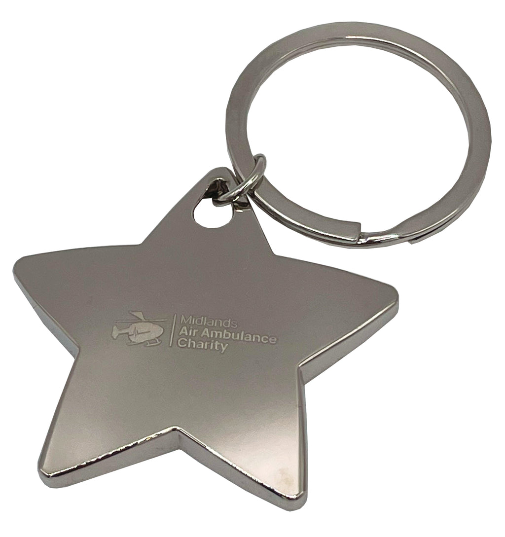 Star Shaped Keyring – Midlands Air Ambulance Charity