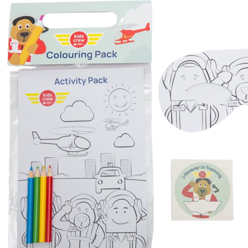 Kids Crew Colouring Activity Pack – Midlands Air Ambulance Charity