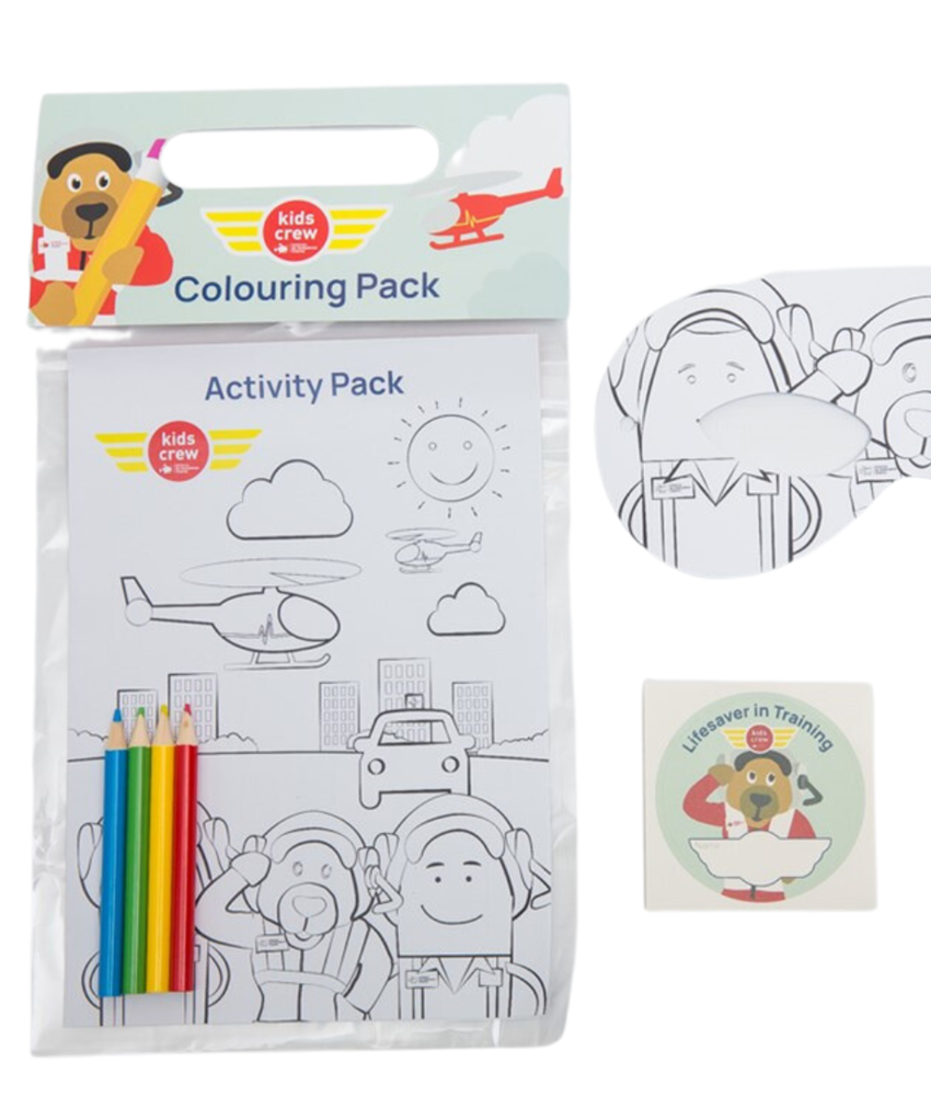 Kids Crew Colouring Activity Pack – Midlands Air Ambulance Charity