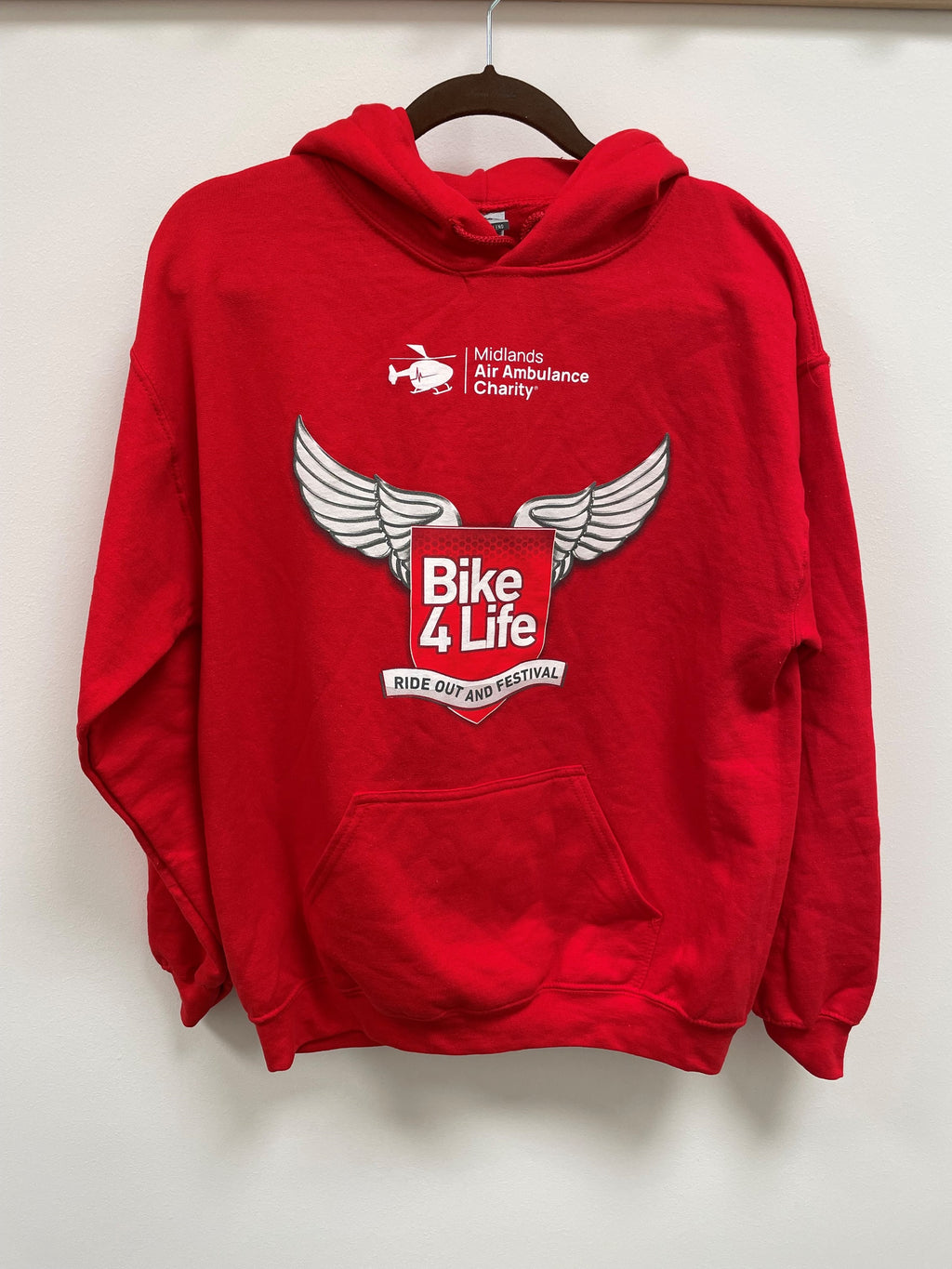 Bike4Life Red Hoodie – Midlands Air Ambulance Charity